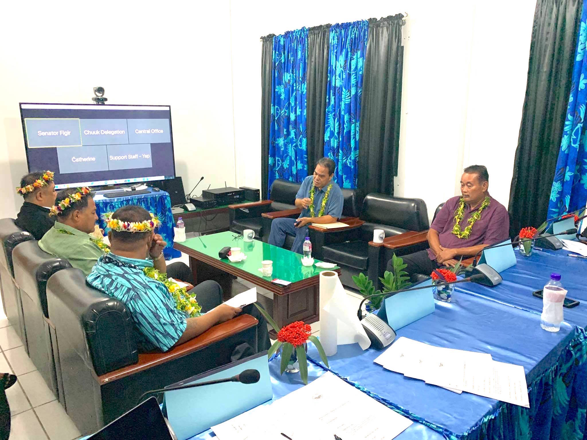 Governor Narruhn Pays Courtesy Visit to Speaker Simina and Delegation